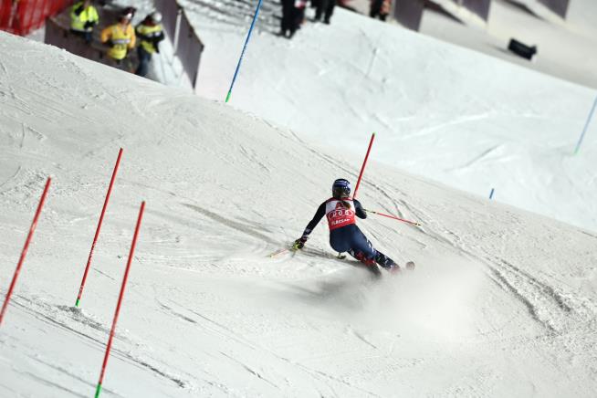 Mikaela Shiffrin and US teammate Paula Moltzan 1-2 after 1st run of ...
